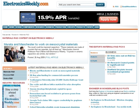 ElectronicsWeekly.com - Welcome to the redesign, part II | Electronics Weekly