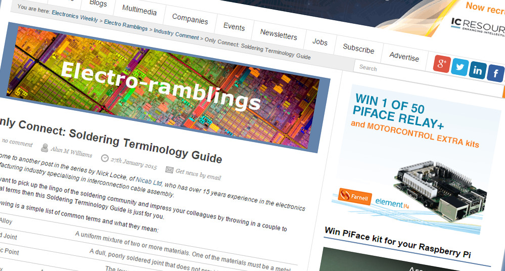 Only Connect: Soldering Terminology Guide | Electronics Weekly