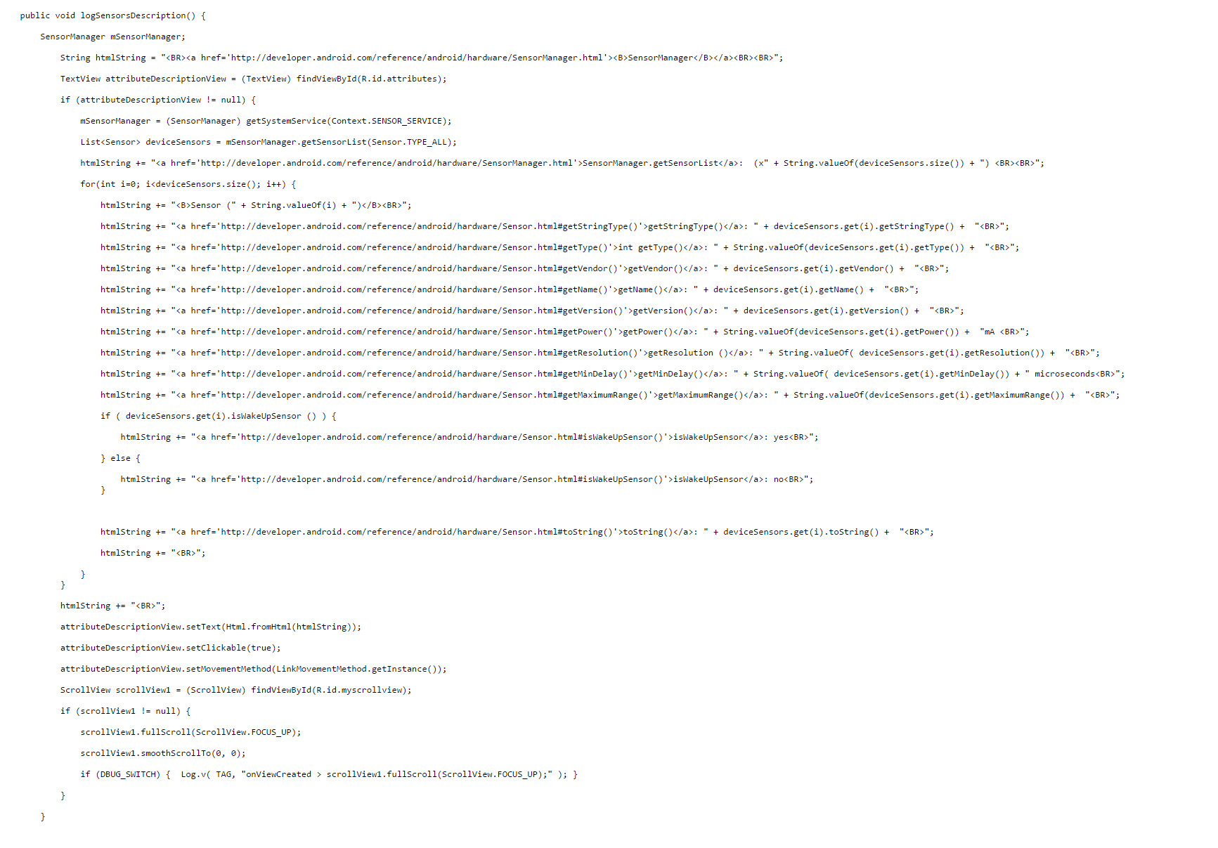 Build your own Android app – #10 Device Description sensor manager ...