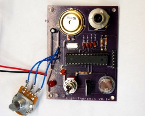 Arduino light-controlled theremin plays with light