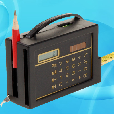Solar-Powered Tape Measure/Calculator Requires Pencil Backup ...