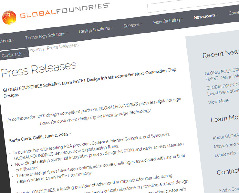 GloFo readies 14nm RTL to GDSII flow | Electronics Weekly