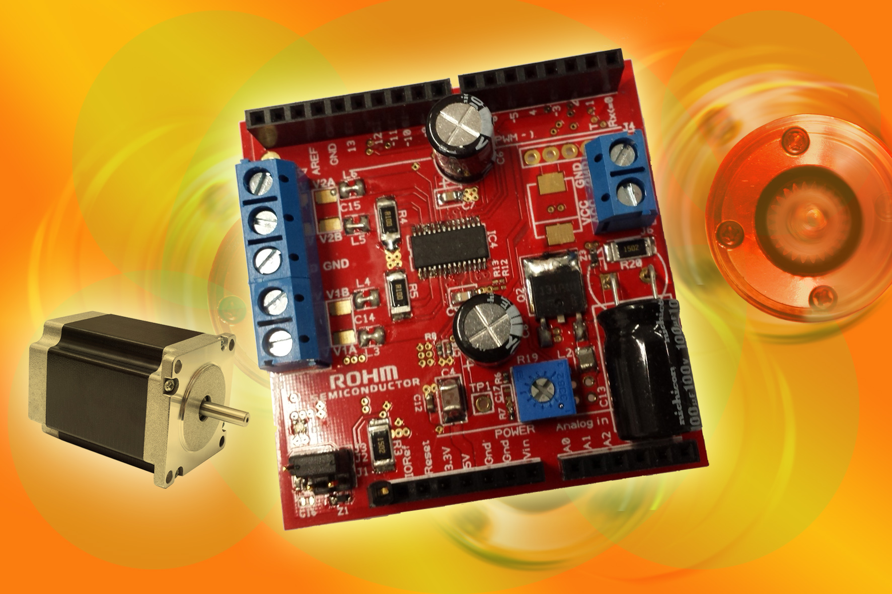 Rohm plugs stepper motor drive design into Arduino | Electronics Weekly