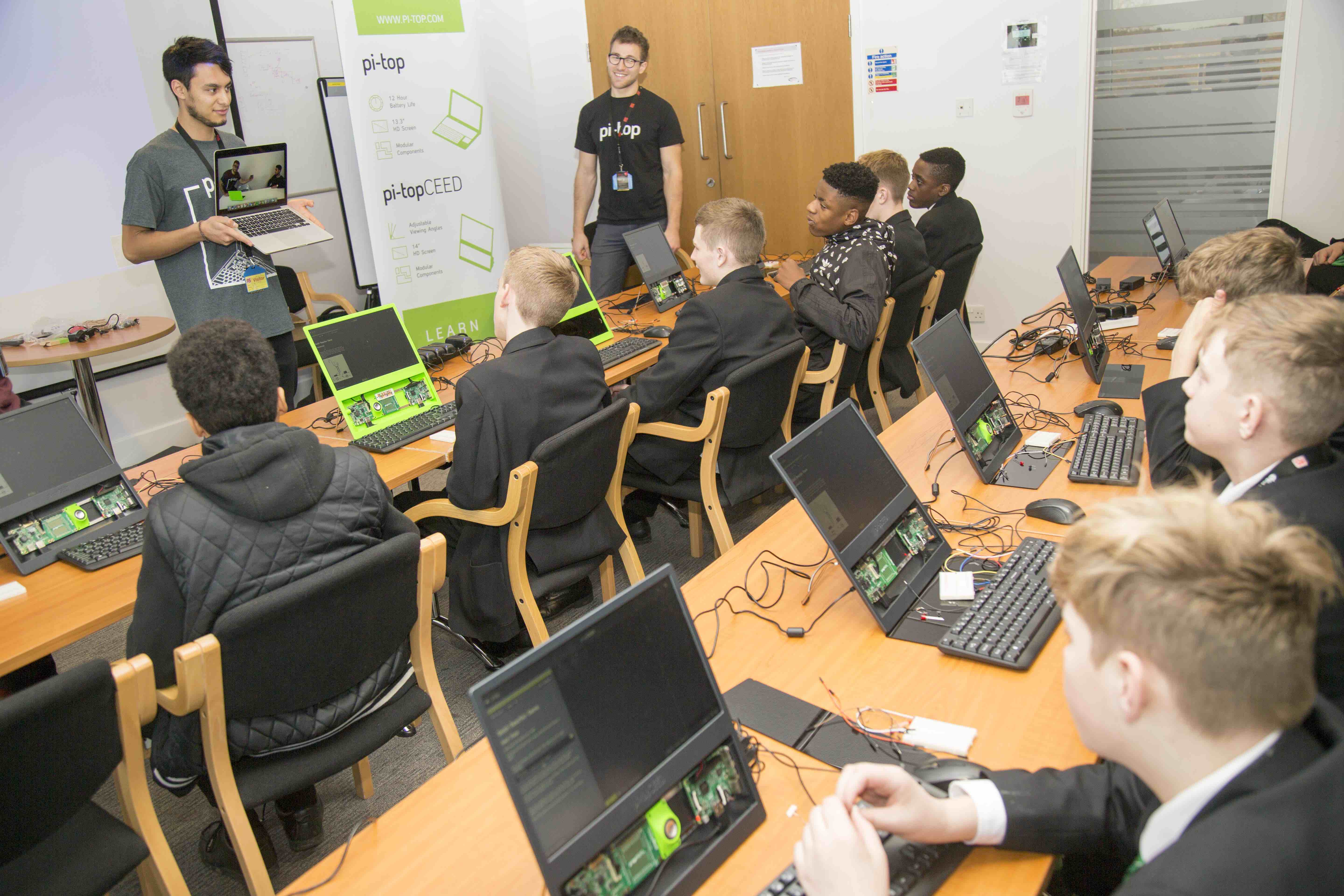 RS shows children how to build a Raspberry Pi laptop