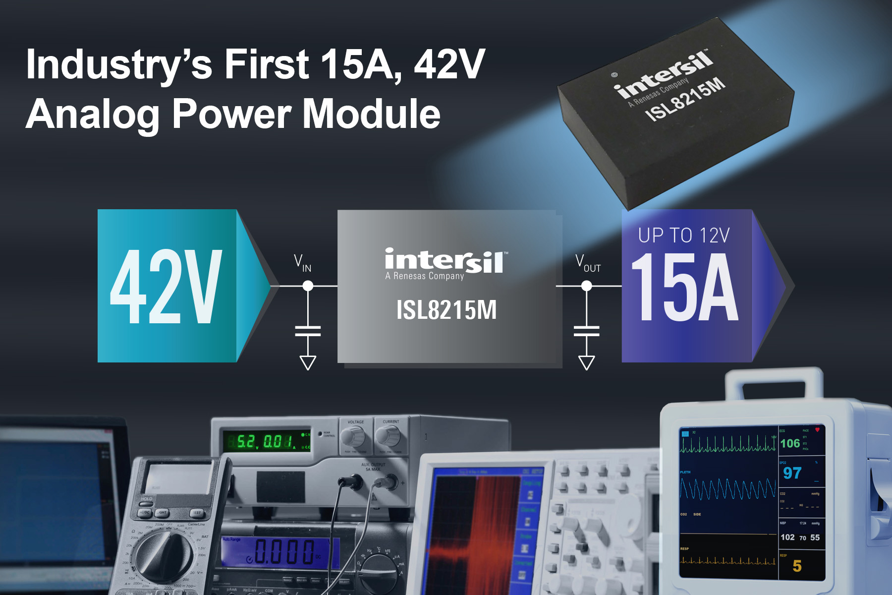 Intersil DC/DC step-down power module delivers 15A continuous current ...