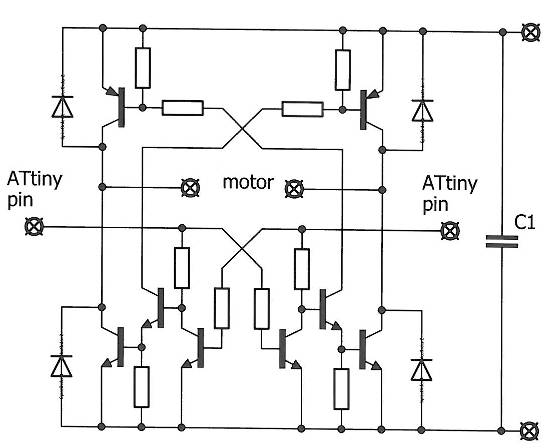 Updated: 'Safe' all-npn reversing motor drive for Arduino | Electronics ...