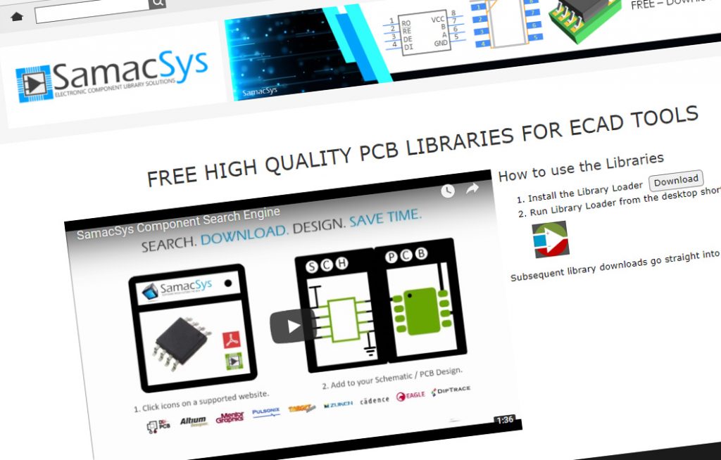Mentor partners SamacSys for schematic symbols, PCB footprints and 3D ...