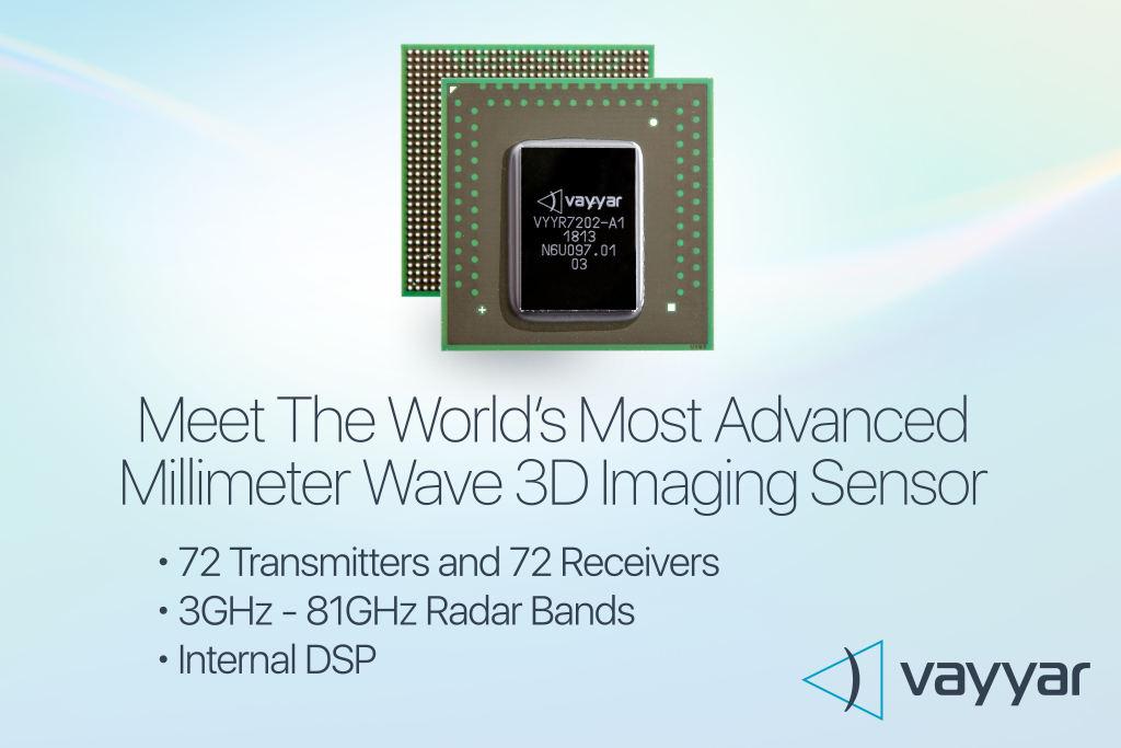 Vayyar RF sensors consolidate 72 transmitters and 72 receivers ...
