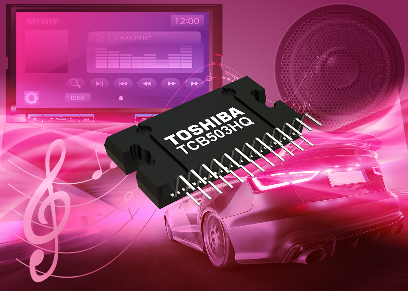 Toshiba sampling 4-channel PA for auto audio | Electronics Weekly