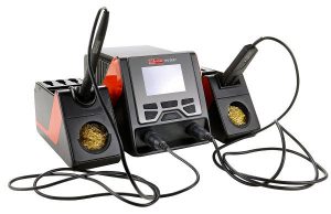 130W iron and 100W tweezers in dual soldering station | Electronics Weekly