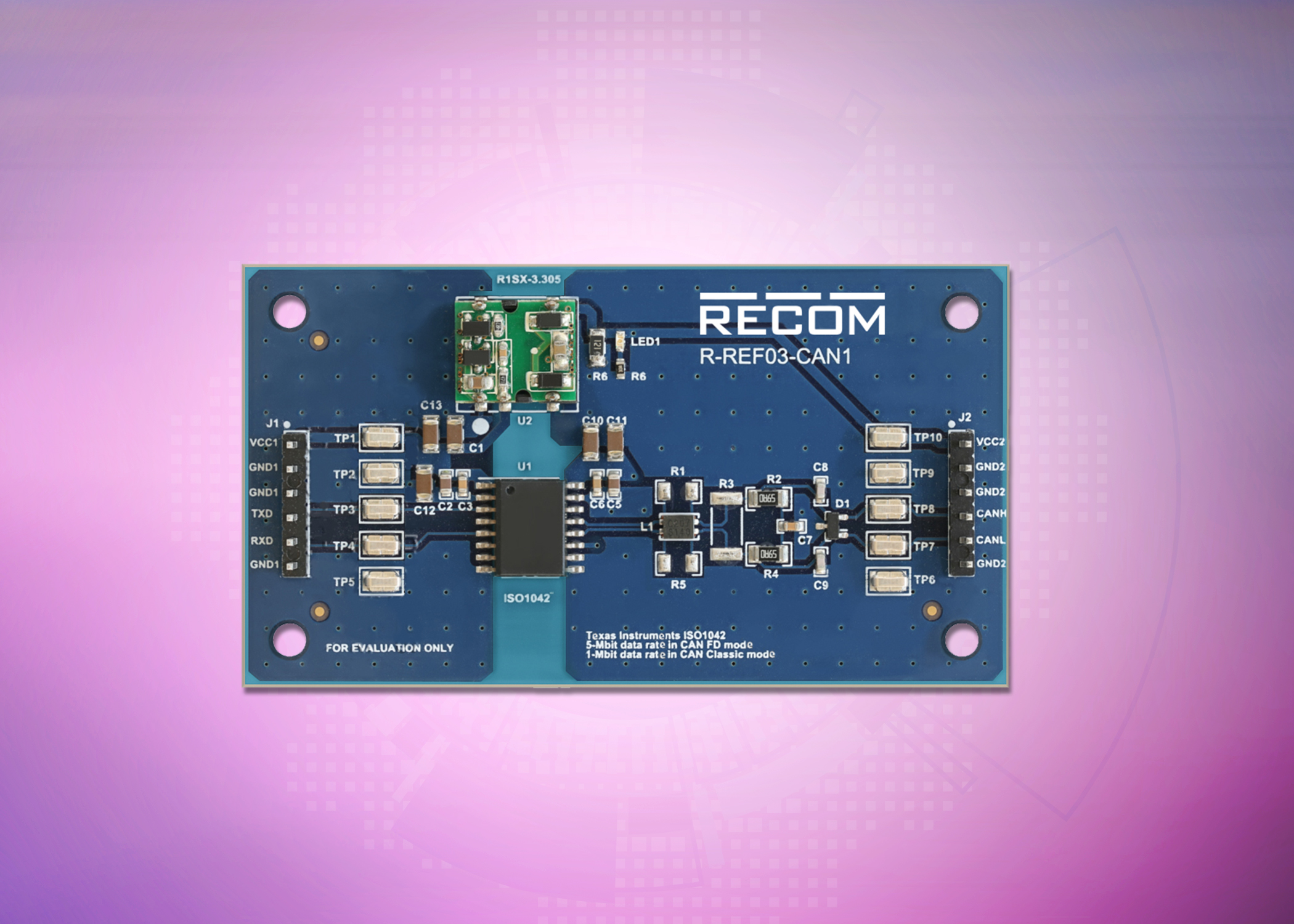 Dengrove offers CAN-receiver reference board from Recom | Electronics ...