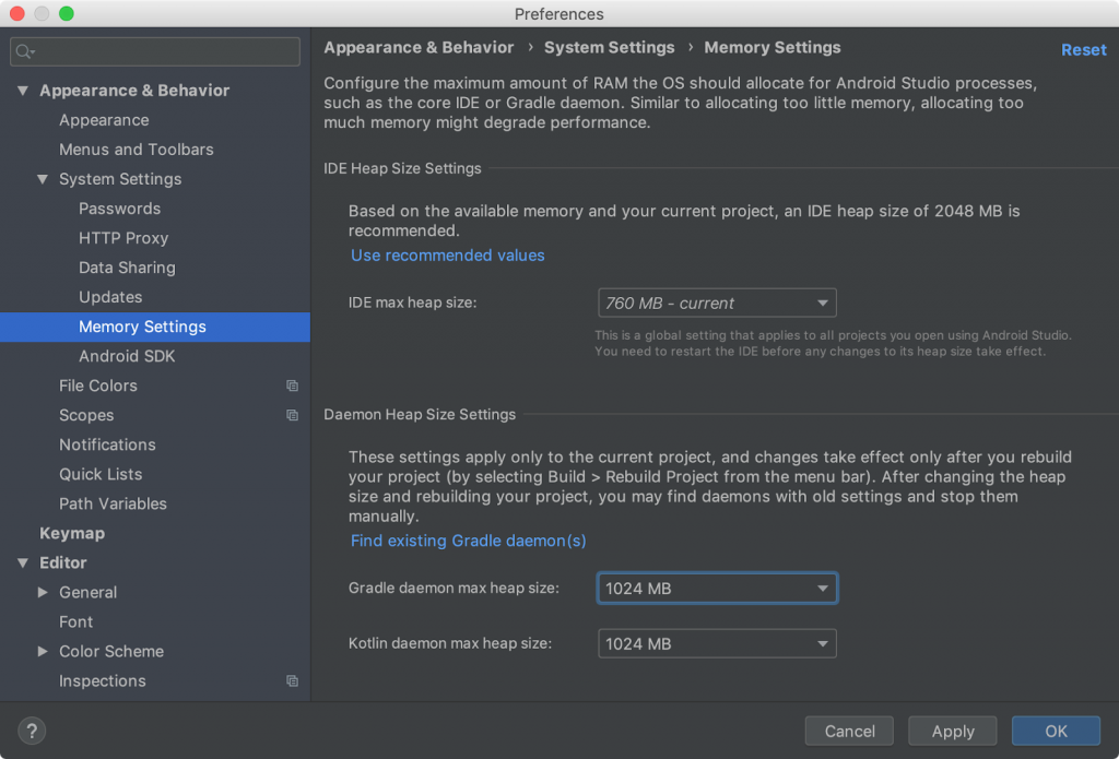 Google addresses memory issues for Android Studio