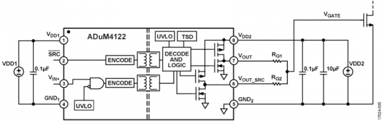 Isolated gate driver has dual-strength output to vary switching speed ...
