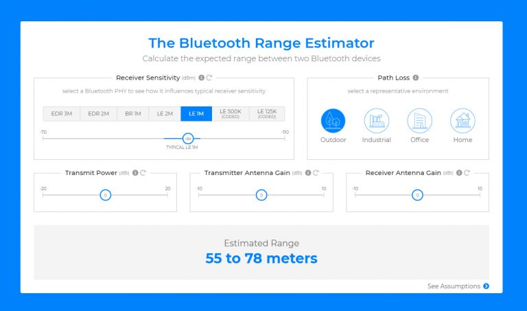 Bluetooth Range Estimator Tool Calculates Range Between Two Devices Electronics Weekly
