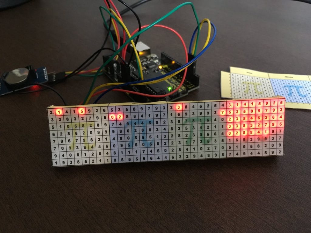 Pi Day clock shows telling the time is a piece of Pi