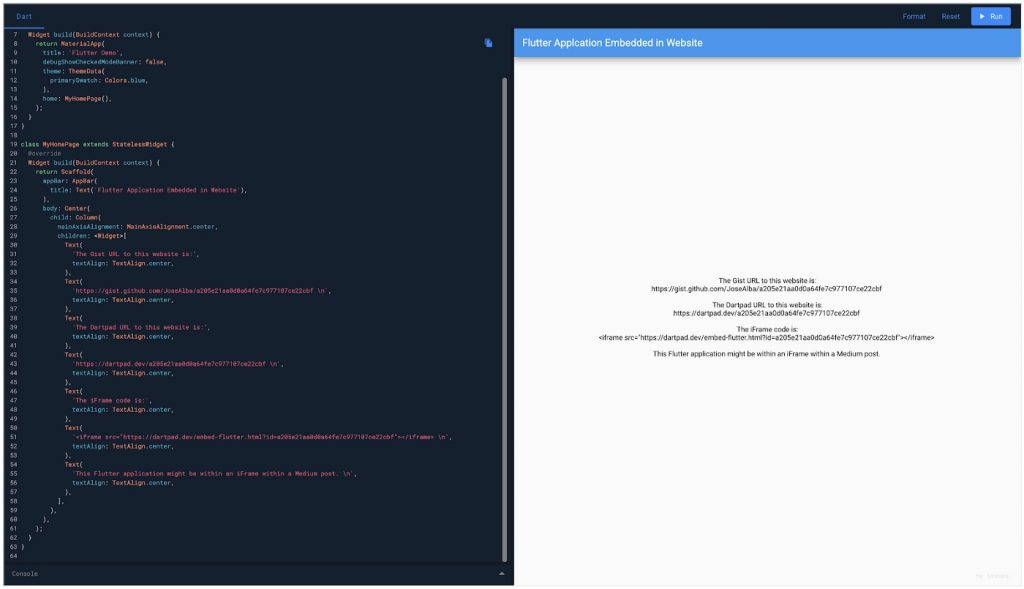 DartPad quickly embeds Flutter apps into a Website | Electronics Weekly