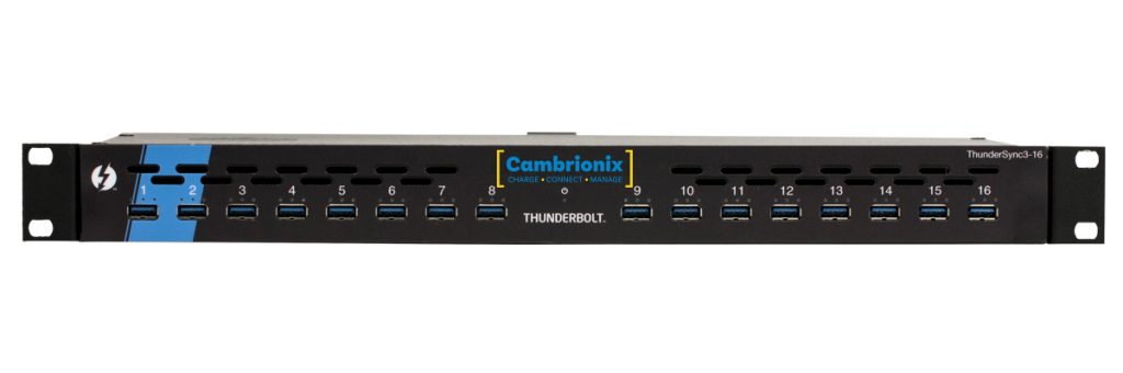Rackmount has 16xUSB ports and two Thunderbolt 3 host connections ...