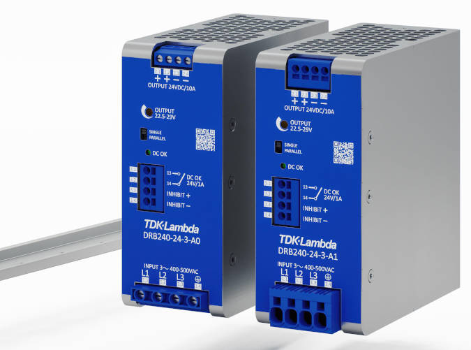 Three-phase DIN rail PSUs handle 120W or 240W, with 20% boost ...