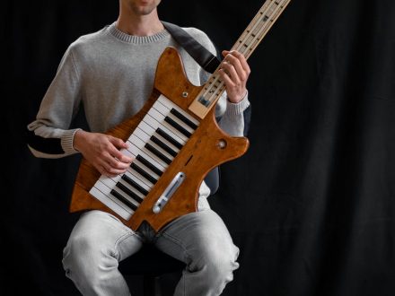 Playing an Arduino-based keytar MIDI controller