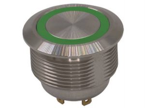 Vandal-resistant push button needs less space behind the panel ...