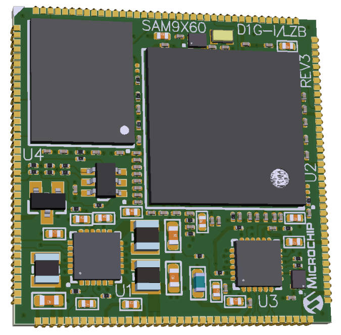 28mm SAM9 Arm system-on-module includes dram, flash and Ethernet ...