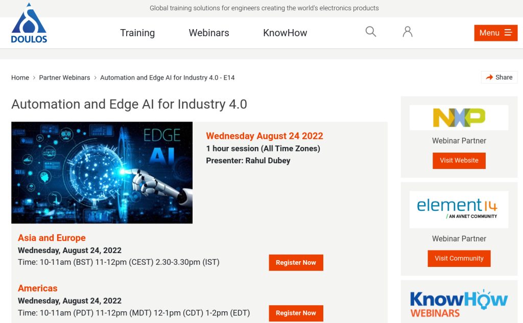 Farnell, NXP and Doulos webinar addresses Industry 4.0 | Electronics Weekly