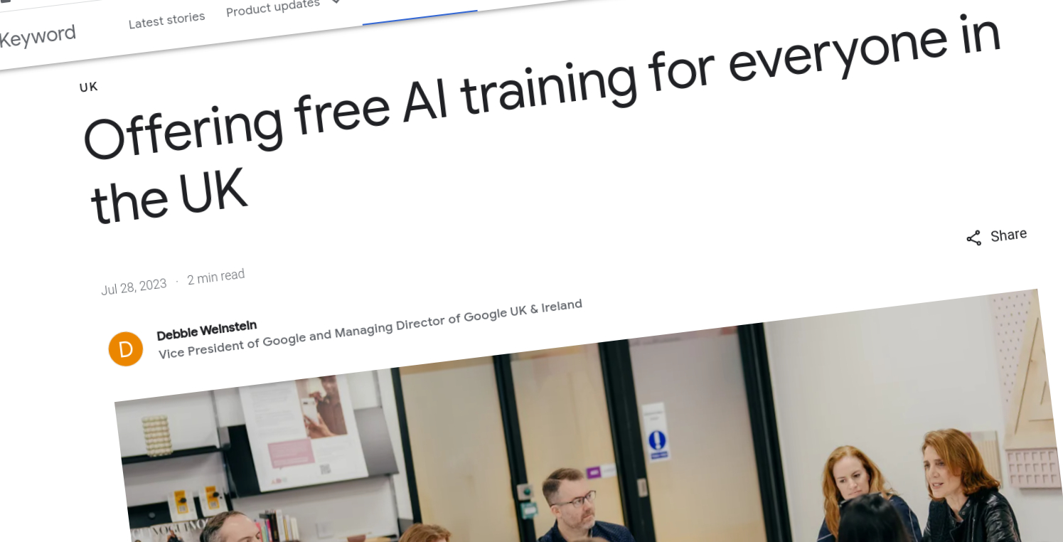 Google offers 'Digital Garage' sessions for AI training