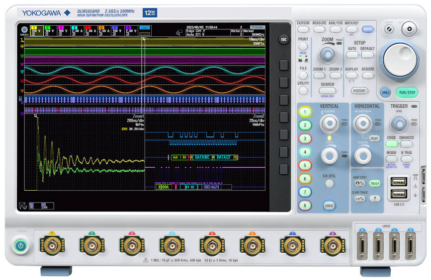 12bit 500MHz eight-channel scopes from Yokogawa for power electronics ...