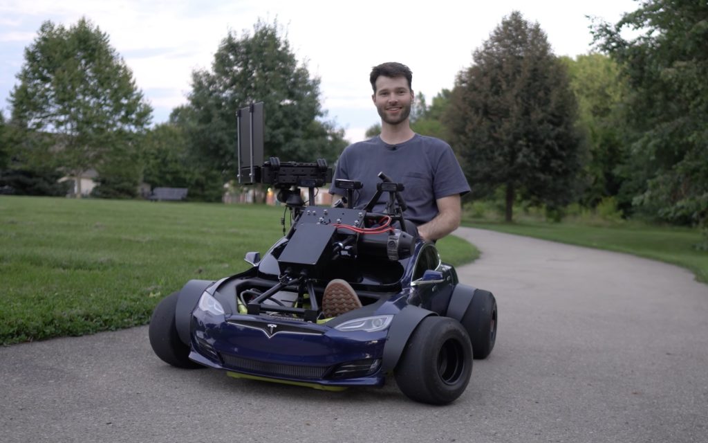 Teskart "Tesla" go-kart gets self-driving capability