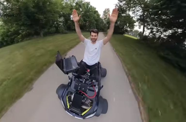 Teskart "Tesla" go-kart gets self-driving capability