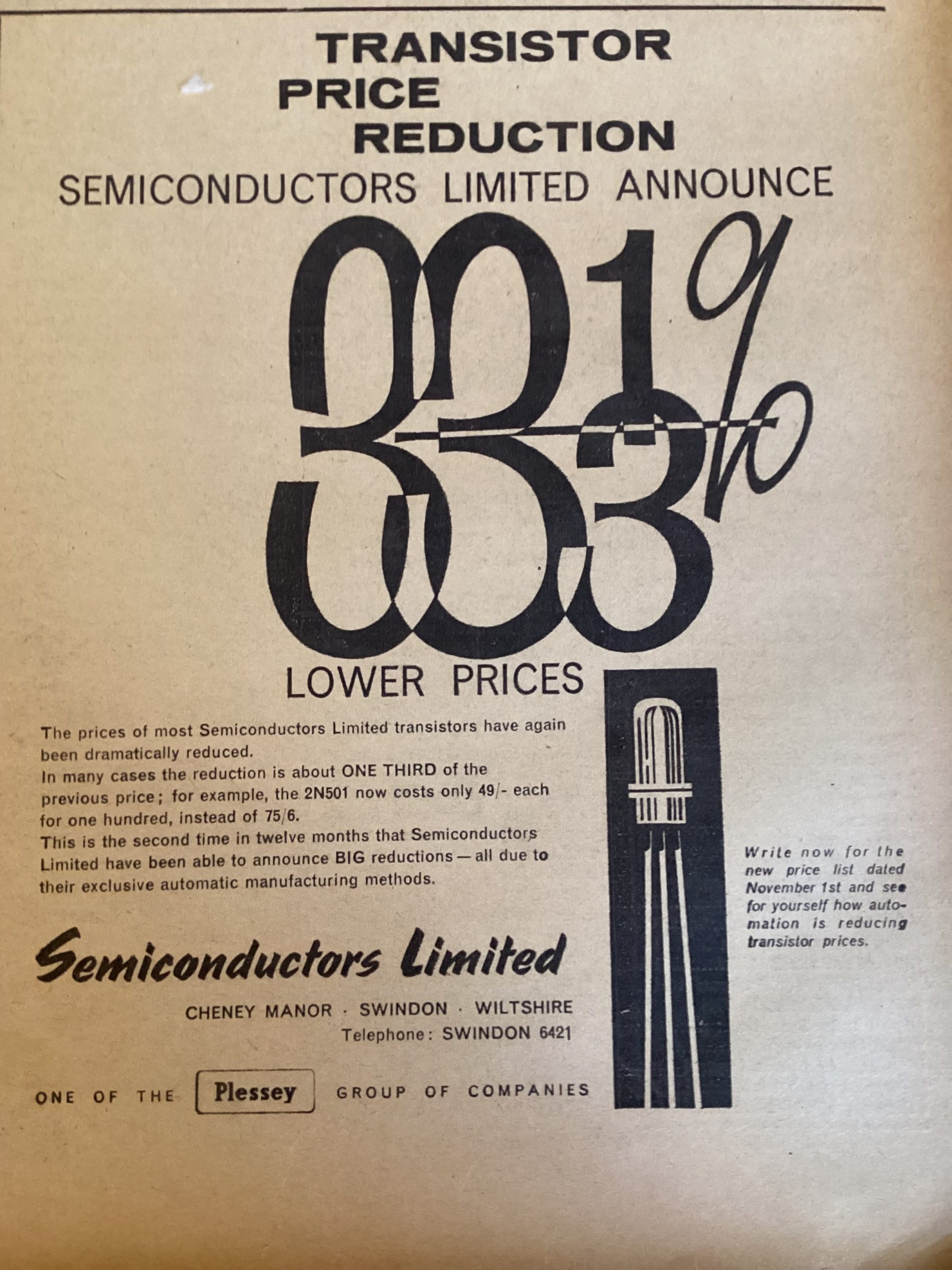 Big Transistor Price Reduction | Electronics Weekly
