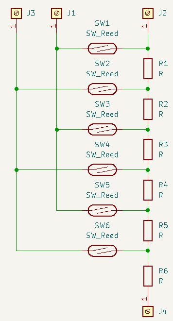 Unusual reed switch latter for water depth sensing