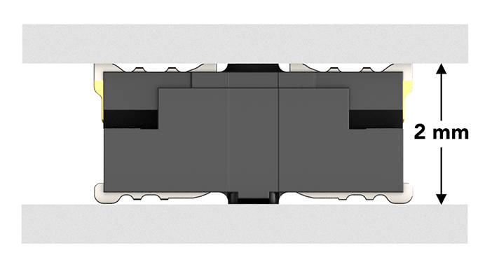 28Gbit/s board-to-board connector stacks to 2mm tall | Electronics Weekly