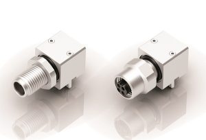 Angled M5 panel mount connectors aim at confined spaces | Electronics ...
