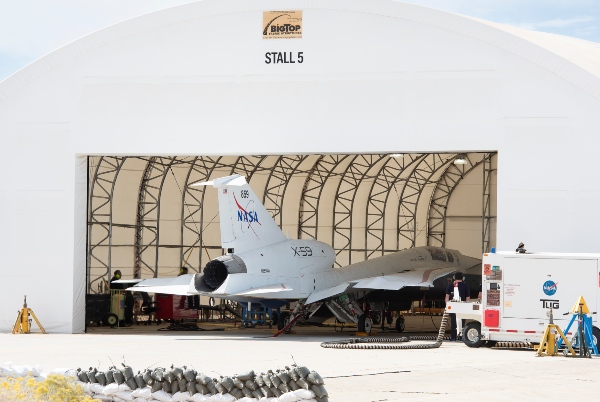 X-59 supersonic research aircraft undergoes engine-run tests
