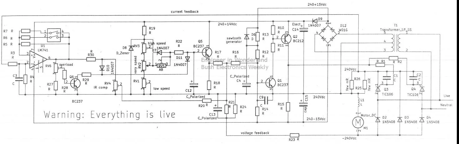 Back in Wonderland: inside another SCR dc motor controller ...