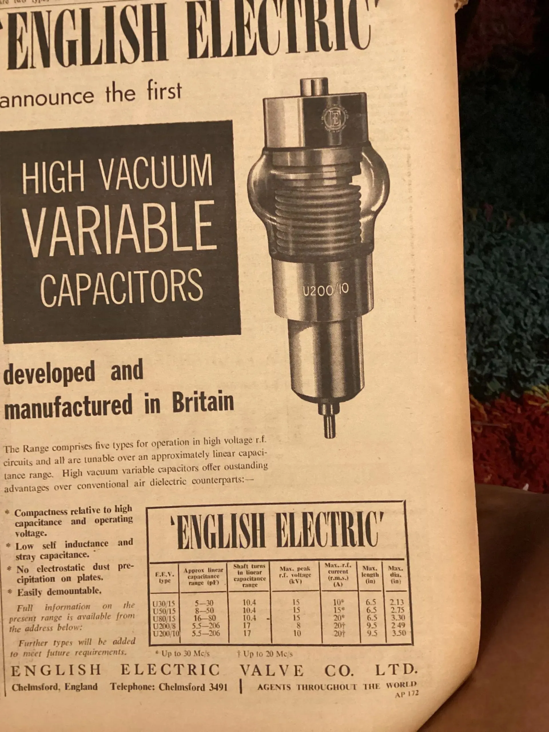 The First High Vacuum Variable Capacitors Made In Britain | Electronics ...